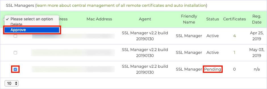 Approve SSL Manager - SSL.com
