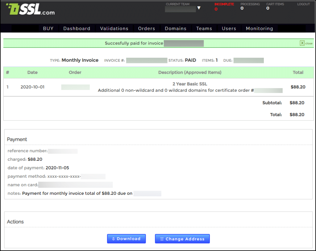 Make a Payment with SSL.com's Invoicing Feature - SSL.com
