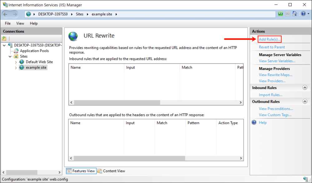 Redirect HTTP to HTTPS with Windows IIS 10 - SSL.com