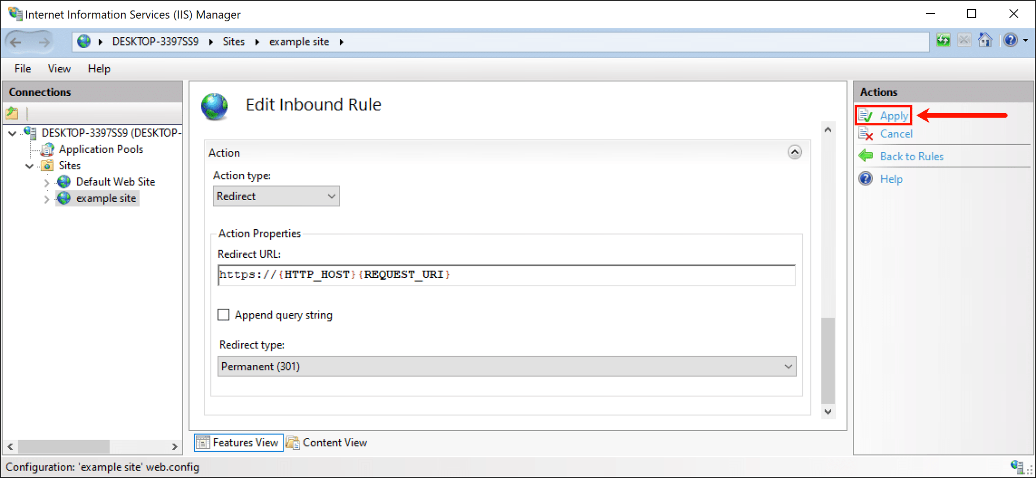 Redirect HTTP to HTTPS with Windows IIS 10 - SSL.com