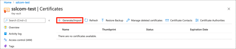 Generate a CSR and Install a Certificate in Microsoft Azure Key Vault ...