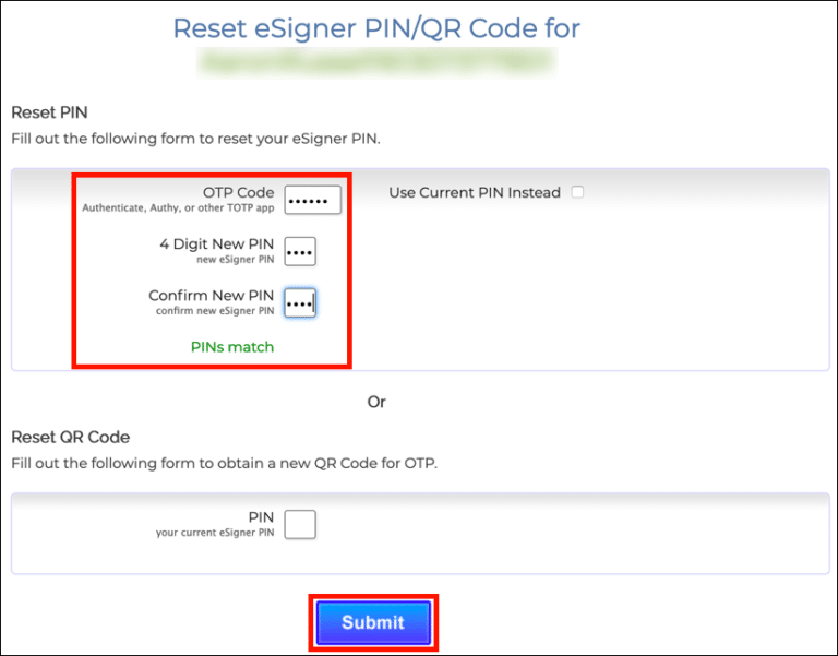 View and Reset eSigner QR Code or Reset PIN - SSL.com