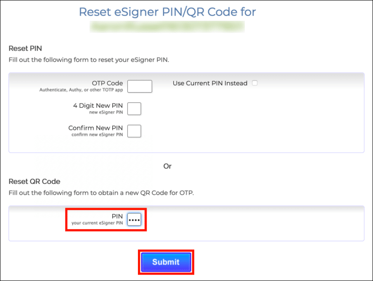 View and Reset eSigner QR Code or Reset PIN - SSL.com