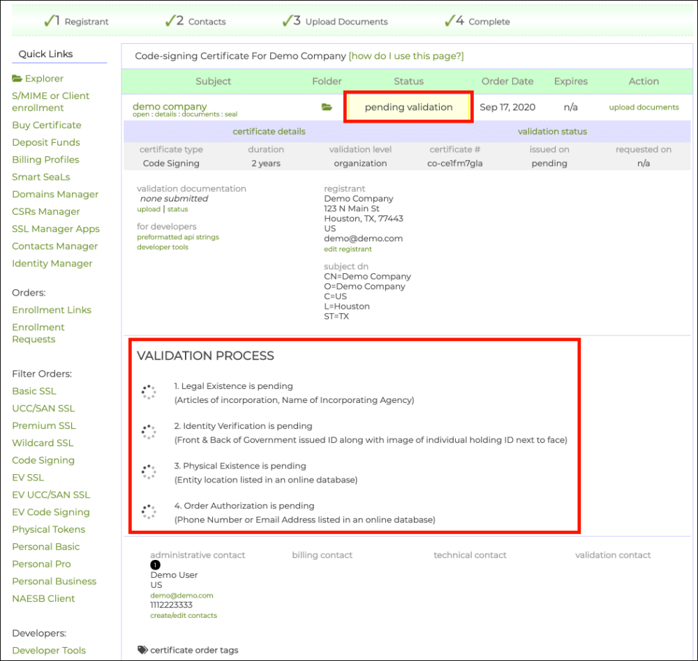 Validation Process for Document Signing, Code Signing, and EV Code ...
